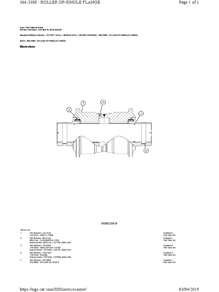 366-3380 - Roller Gp-Single Flange | PDF