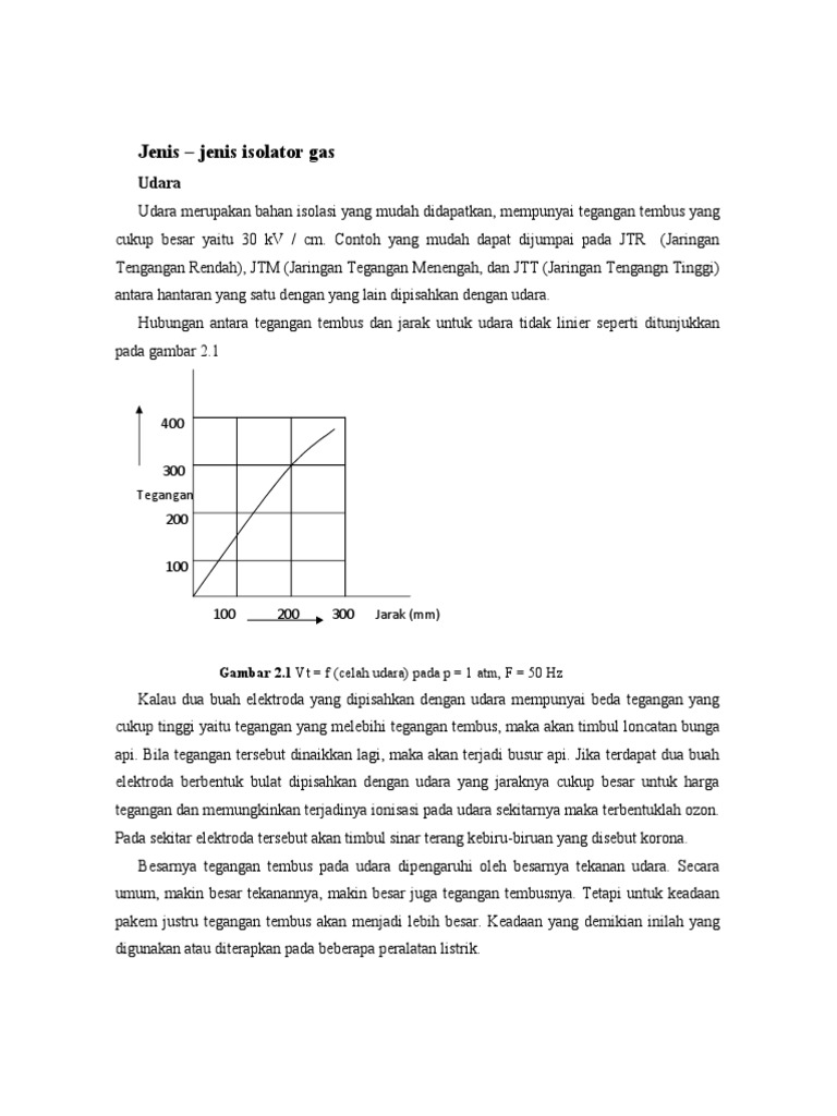Jenis-Jenis Isolator Gas dan Karakteristiknya | PDF