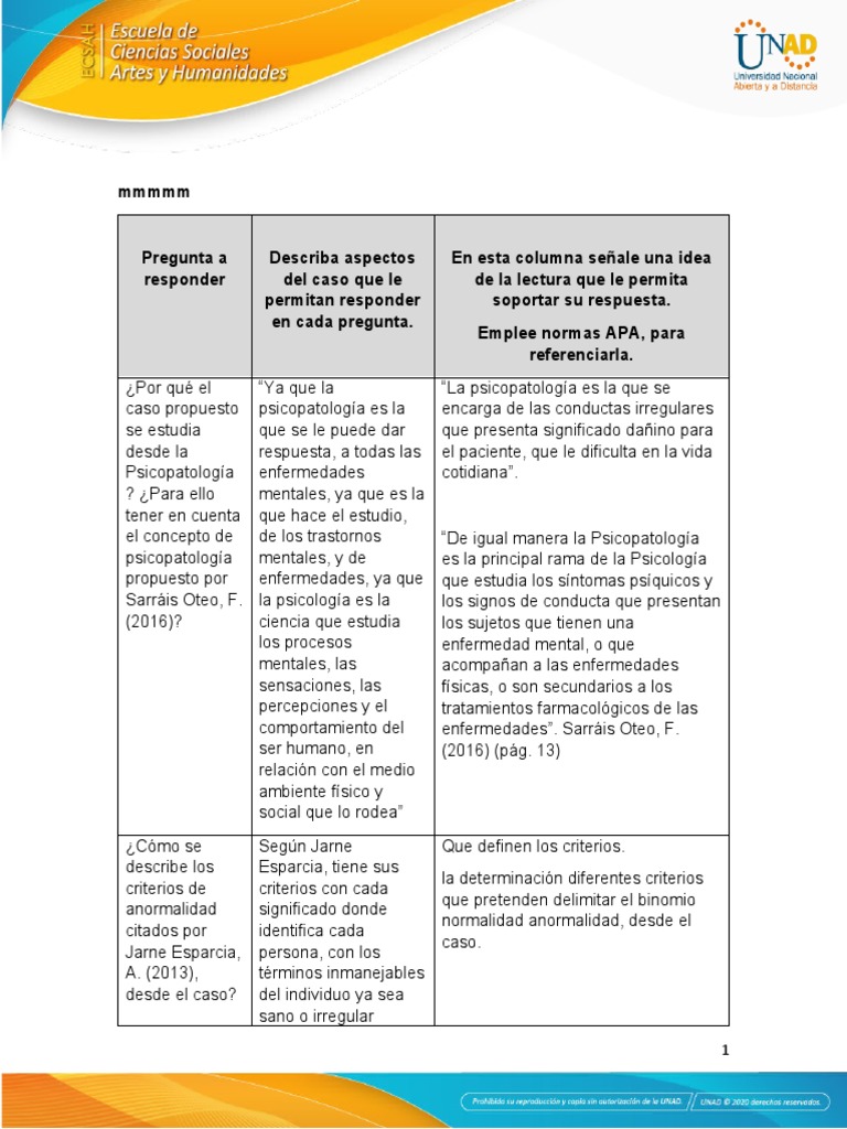 Anexo 1 - Matriz Estudio de Caso - Paso 2. | PDF | Autosuperación