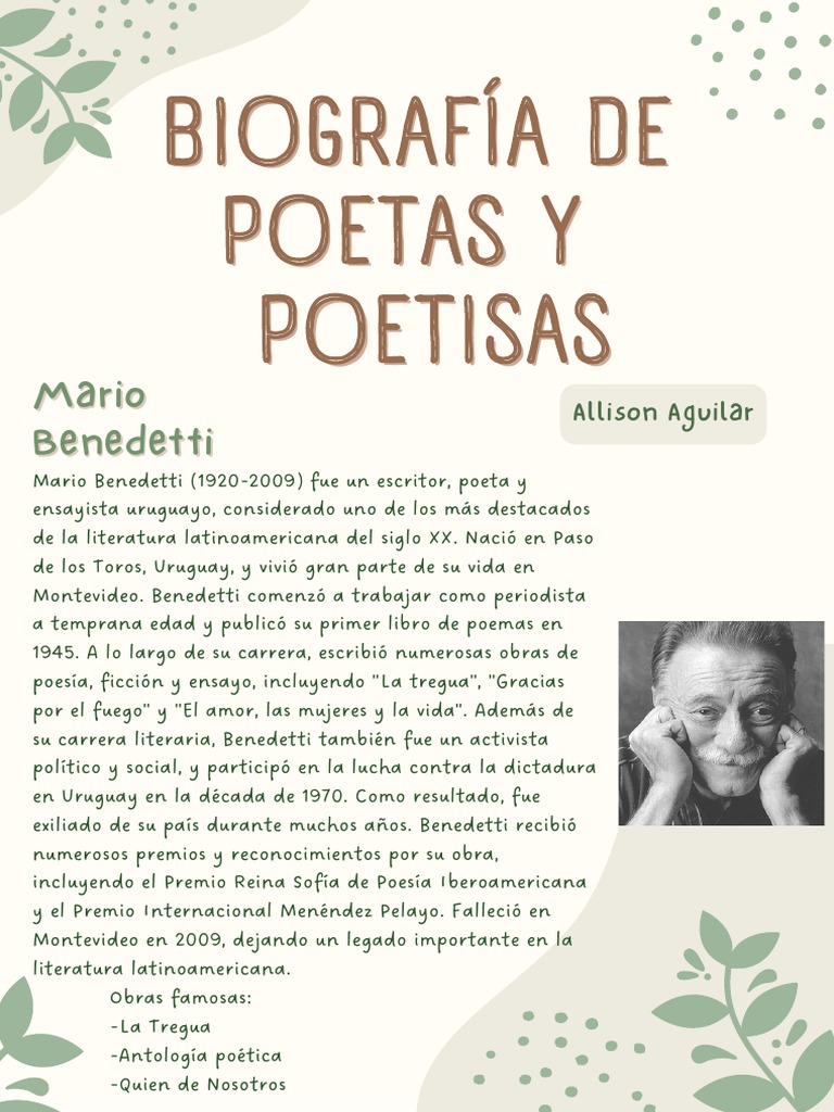 Biografía de Poetas Y Poetisas | PDF | Cuba | Honduras