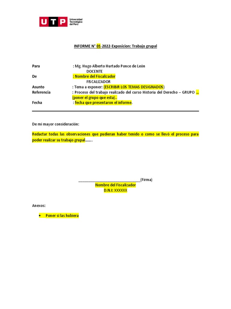Modelo de Informe | PDF