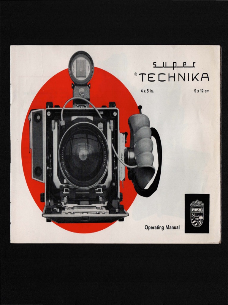 Linhof Super Technika V 4x5 Instruction Manual 1969 - English Language | PDF | Camera Lens | Camera