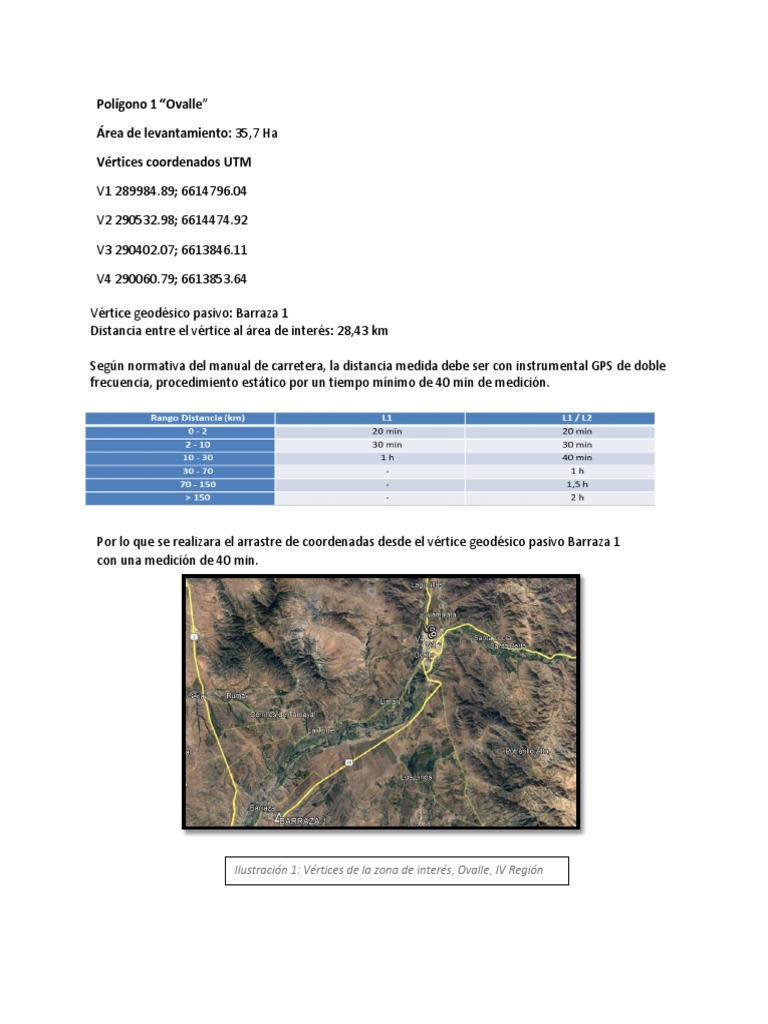 Polígono 1 "Ovalle" Área de Levantamiento: 35,7 Ha Vértices Coordenados UTM | PDF
