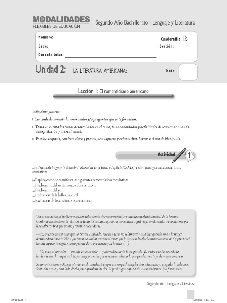 CUADERNILLO 2 de Segundo Año Lenguaje y Literatura | PDF | María, madre ...