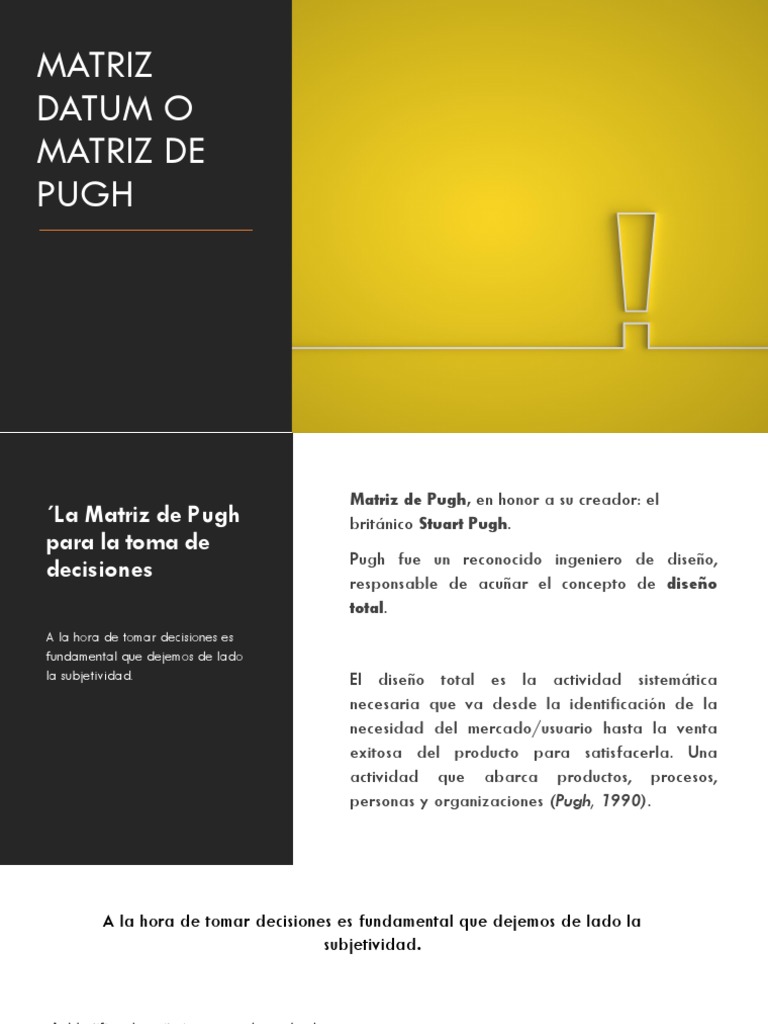Matriz Datum O Matriz de Pugh | PDF