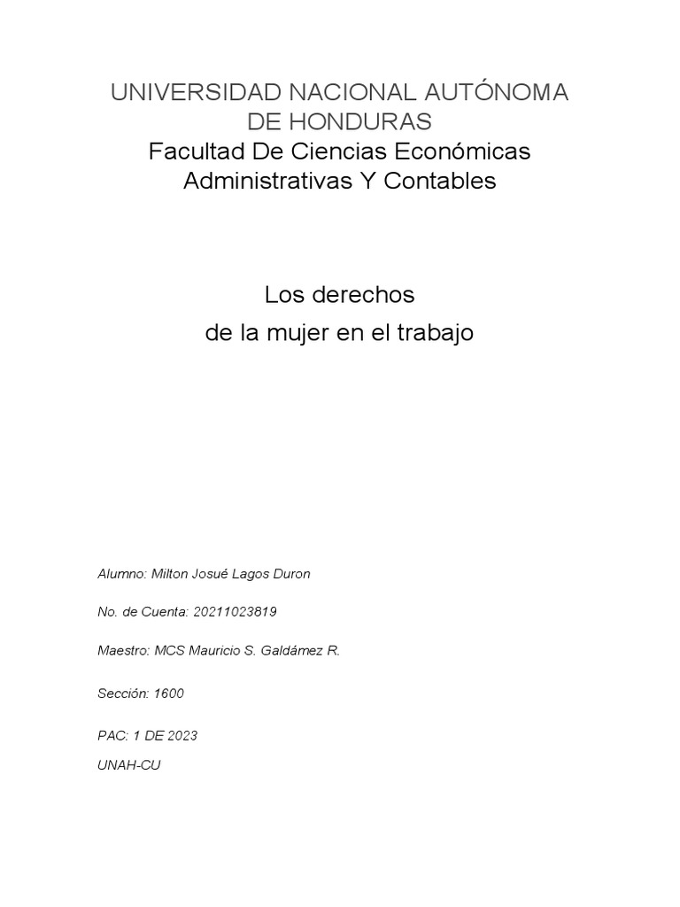Tarea 13 | PDF | Mujer | Igualdad de género
