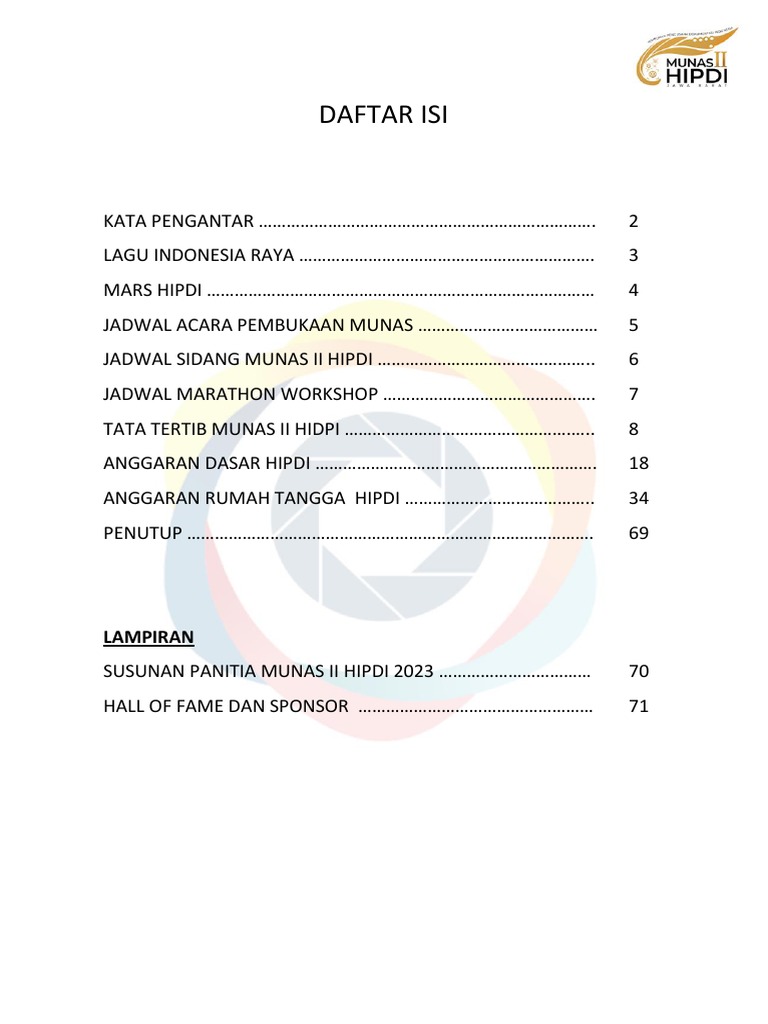 Buku Panduan Munas | PDF
