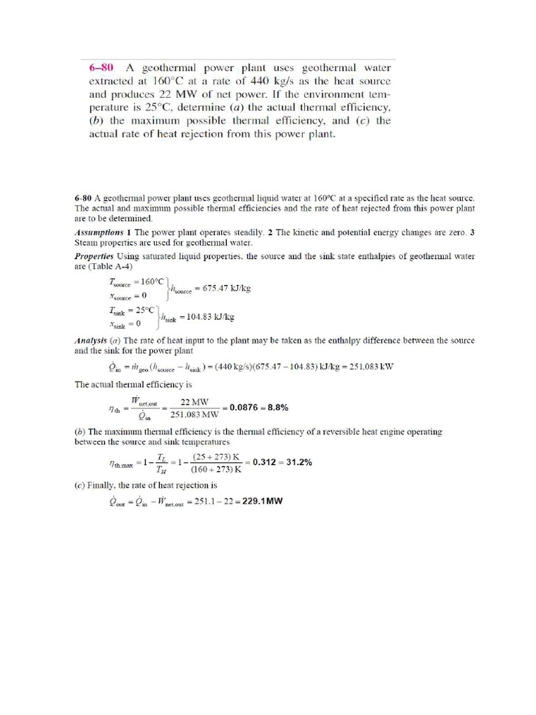 Thermo Chapter 6 Examples | PDF