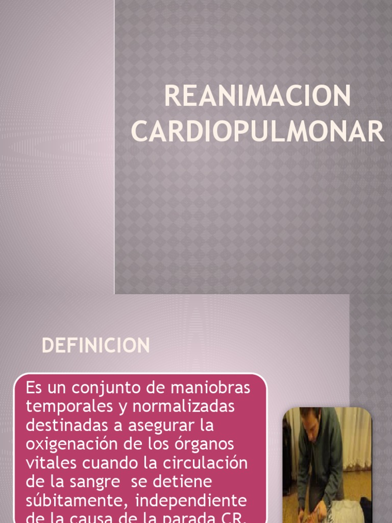 Reanimacion Cardiopulmonar | PDF | Reanimación cardiopulmonar | Primeros auxilios