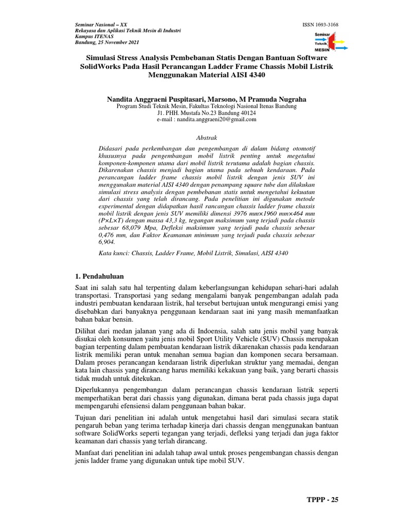 05 Simulasi Stress Analysis Pembebanan Statis Dengan Bantuan Software ...