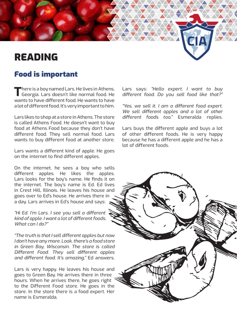 READING - Food Is Important | PDF