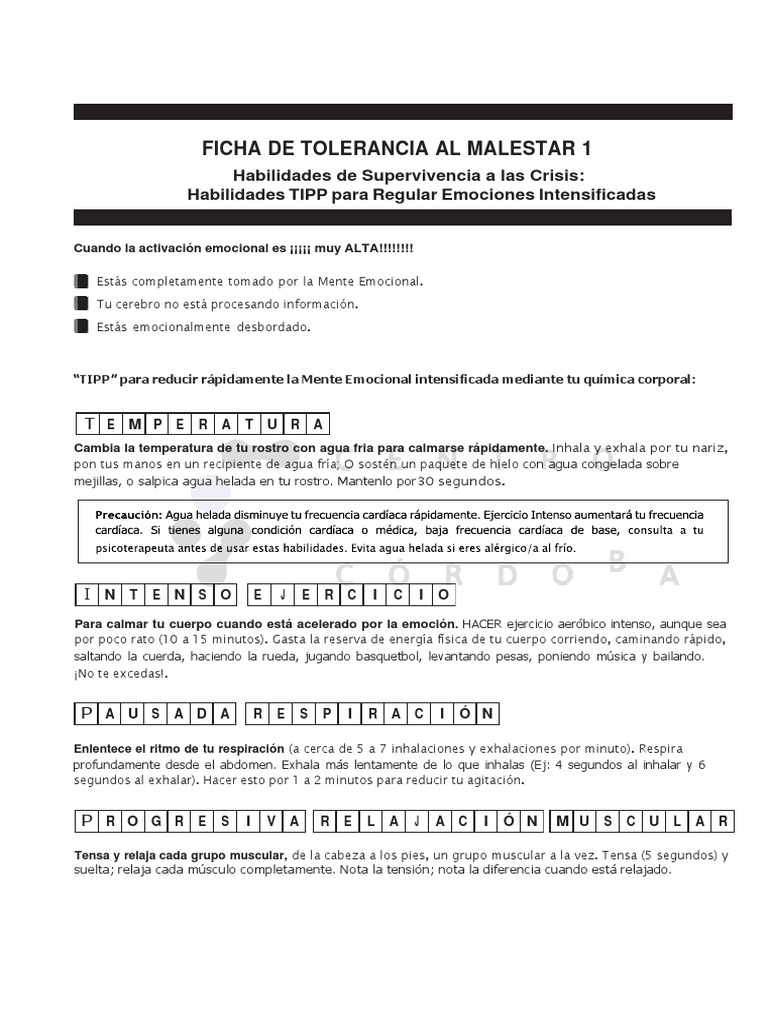 Habilidades de Regulación Emocional | PDF | Las emociones | Agua