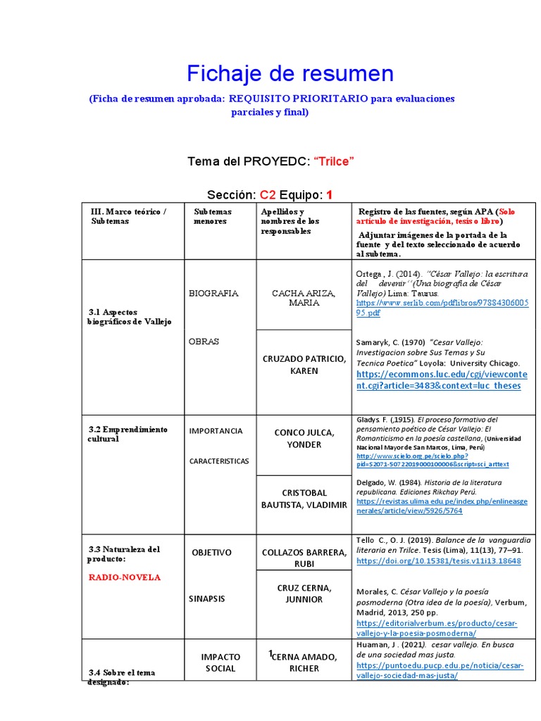 Catedra Vallejo - Sesion 1 - Practica | PDF