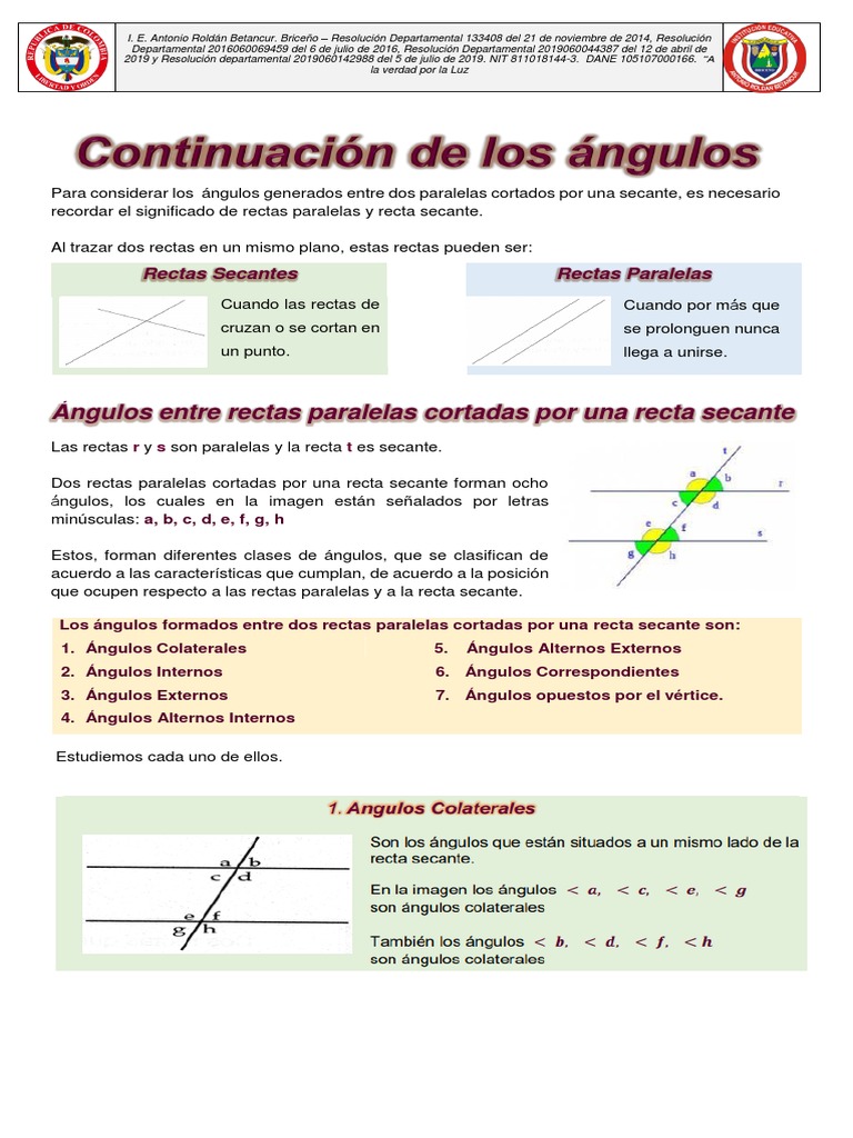 Guia 3 Angulos Sobre Rectas | PDF | Perpendicular | Geometría