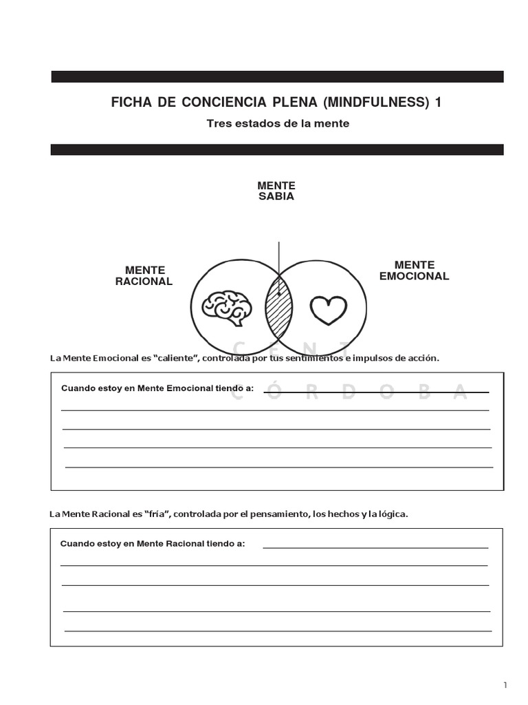 Tres Estados de La Mente - Inicio de Mindfulness | PDF | Pensamiento | Experiencia