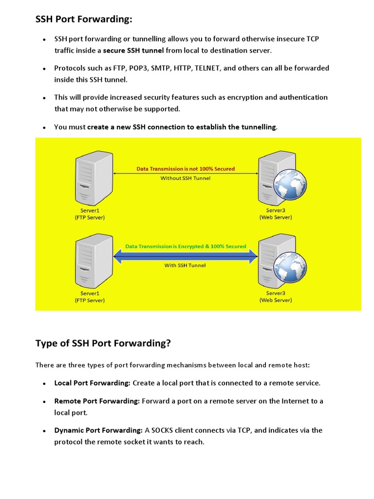 SSH Port Forwarding | PDF | Port (Computer Networking) | Secure Shell
