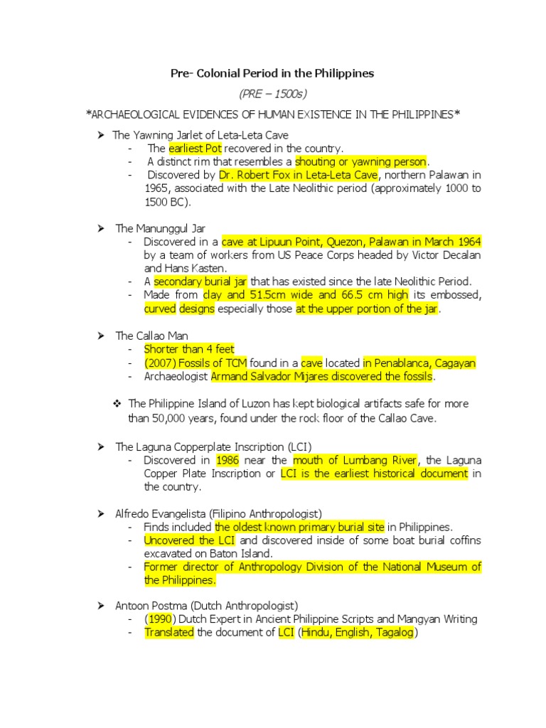 Pre-Colonial Period in The Philippines | PDF | Philippines
