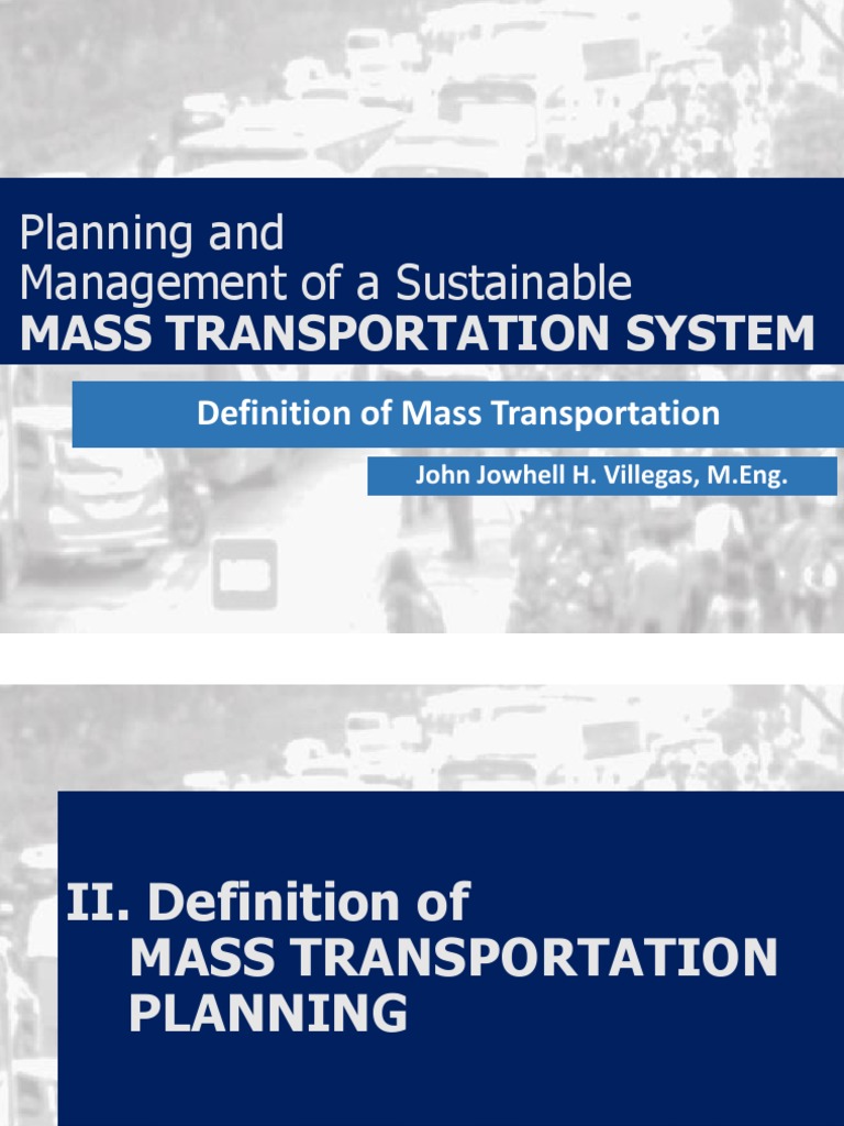 2 Definition of Mass Transportation | Download Free PDF | Transport | Public Transport