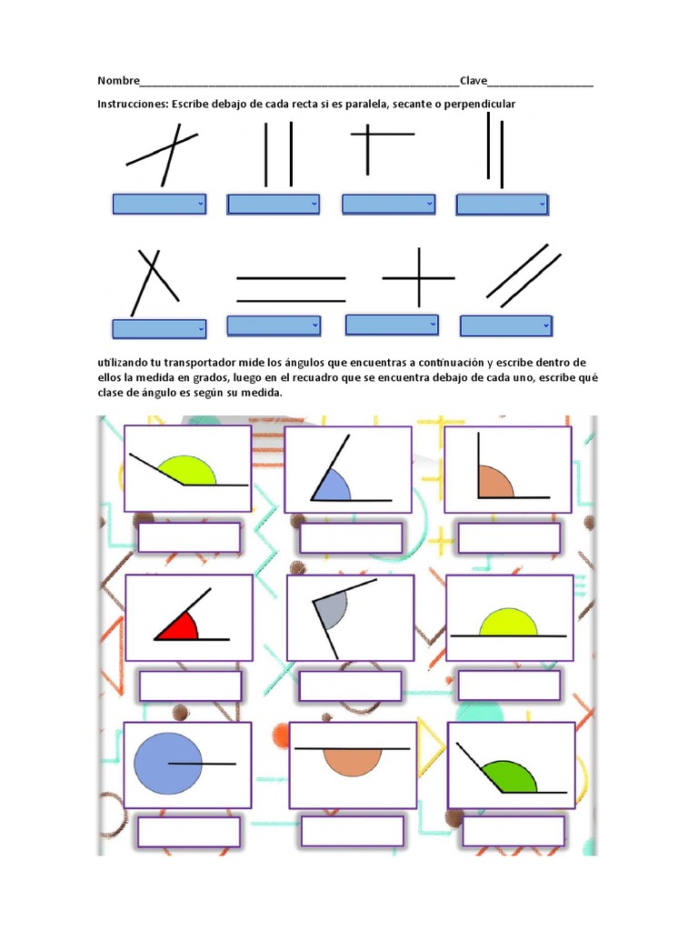 Hoja De Trabajo De Trigonometría De ángulos Rectos