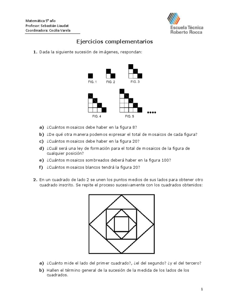 Sucesiones - Ejercicios Complementarios | PDF