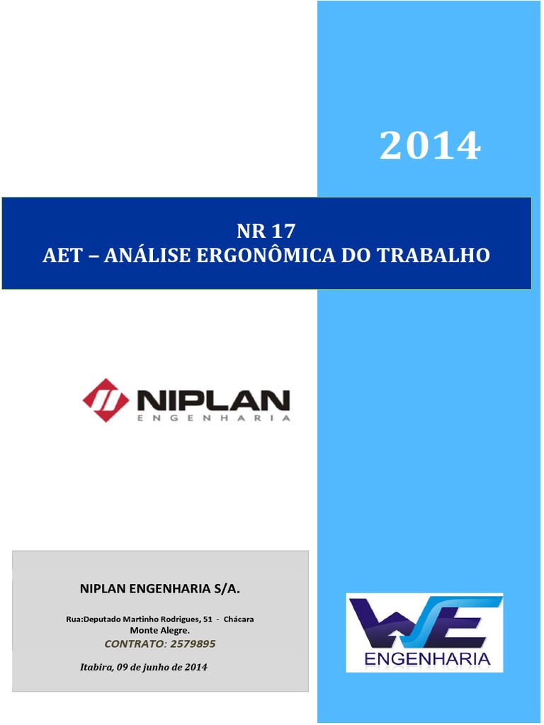 Analise Ergonomica Do Trabalho - AET | PDF Analise Ergonomica Do Trabalho - AET | PDF
