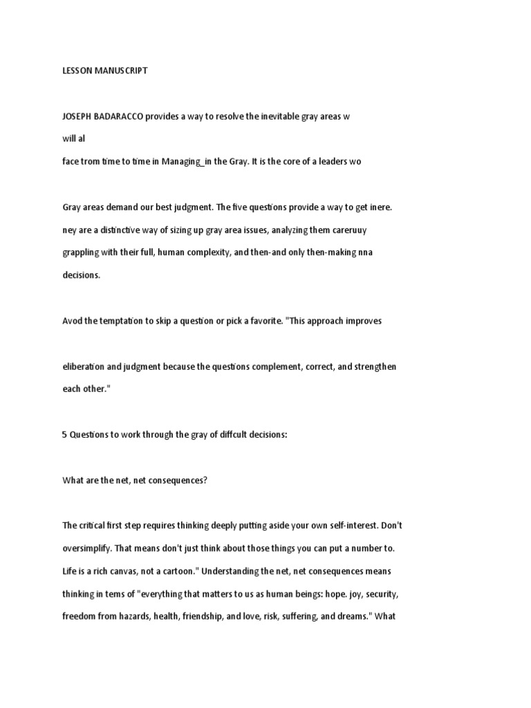 Managing Grey Decision Mking | PDF | Risk | Leadership