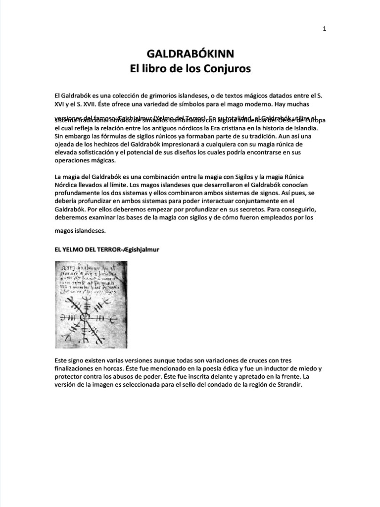 Galdrabókinn Galdrabókinn El Libro de Los Conjuros El Libro de Los Conjuros | PDF | Runas ...
