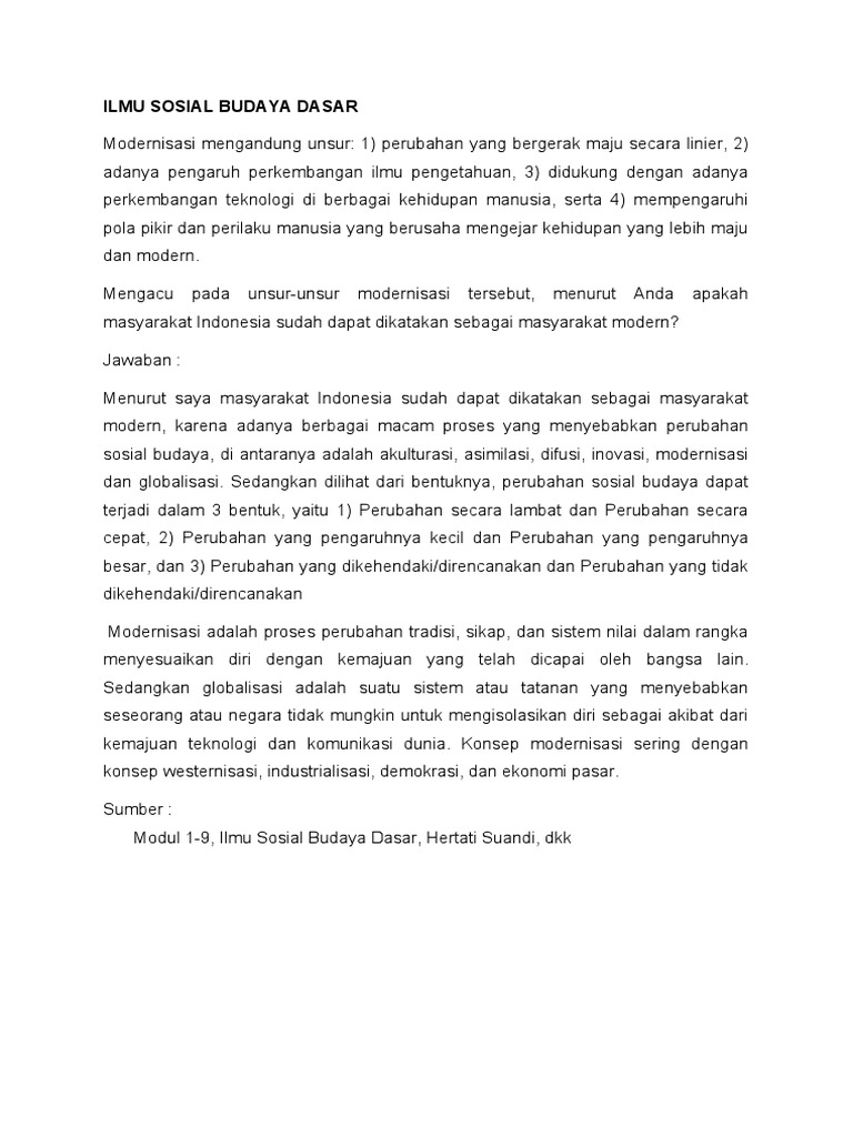 Sesi 8 Ilmu Sosial Budaya Dasar | PDF