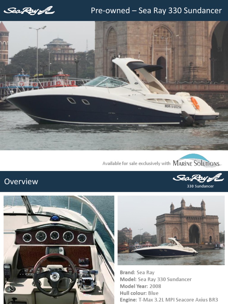 2008 Sea Ray 330 Sundancer Pre Owned Brochure | PDF | Manufactured ...