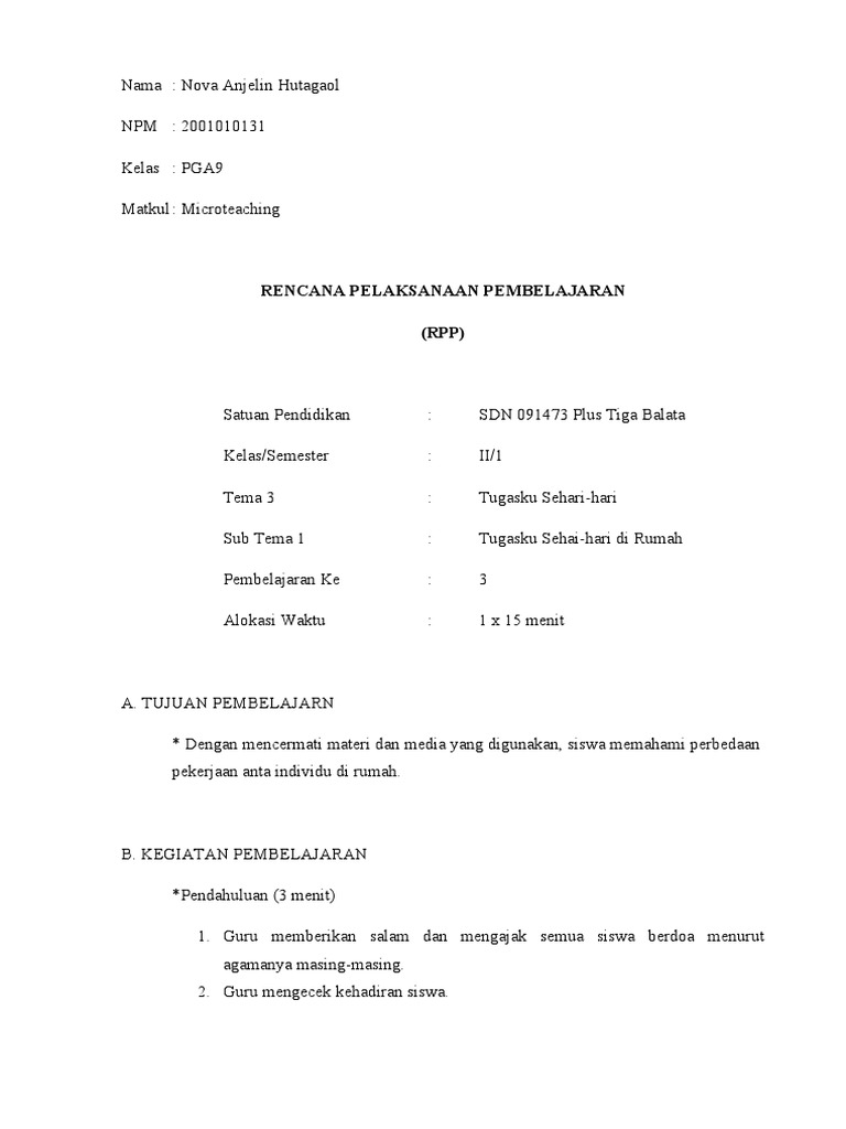 Microteaching RPP | PDF