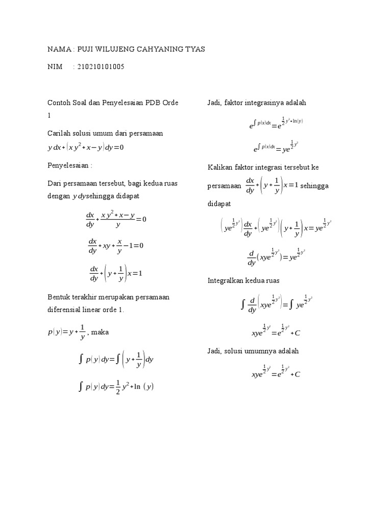 PDB Orde 1 Puji | PDF | Metode & Bahan Ajar