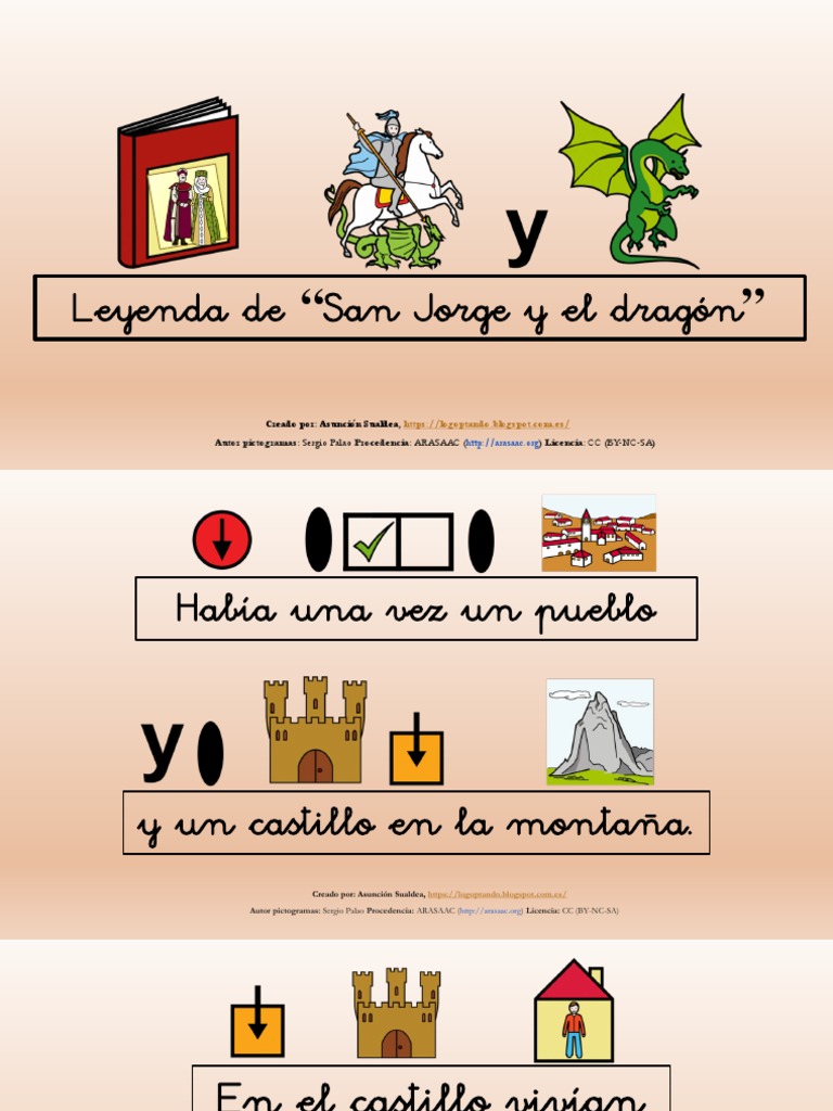 Leyenda de "San Jorge y El Dragón": Autor Pictogramas: Sergio Palao ...