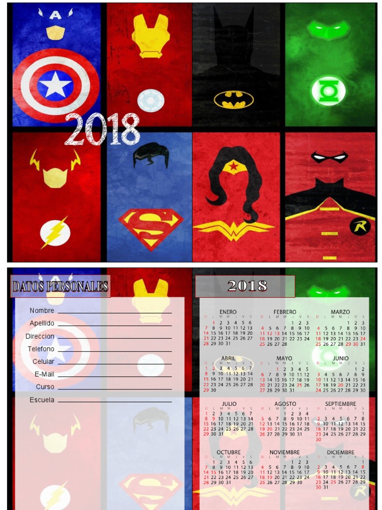 Agenda Superheroes | PDF