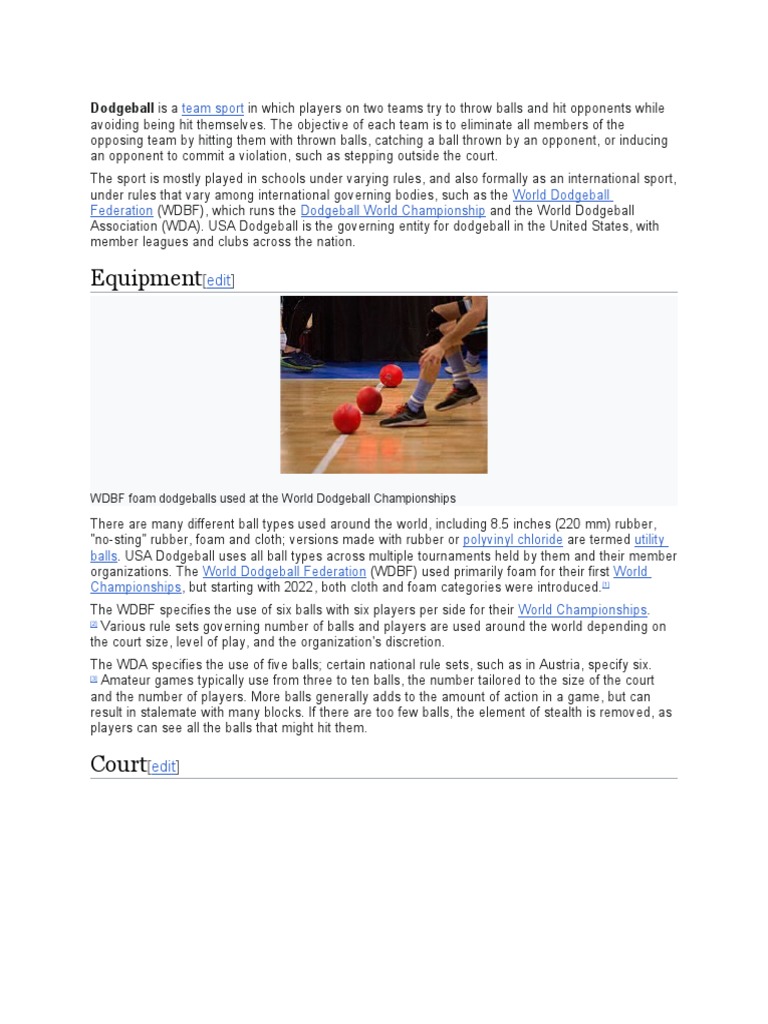 Dodgeball | PDF | Athletic Sports | Entertainment