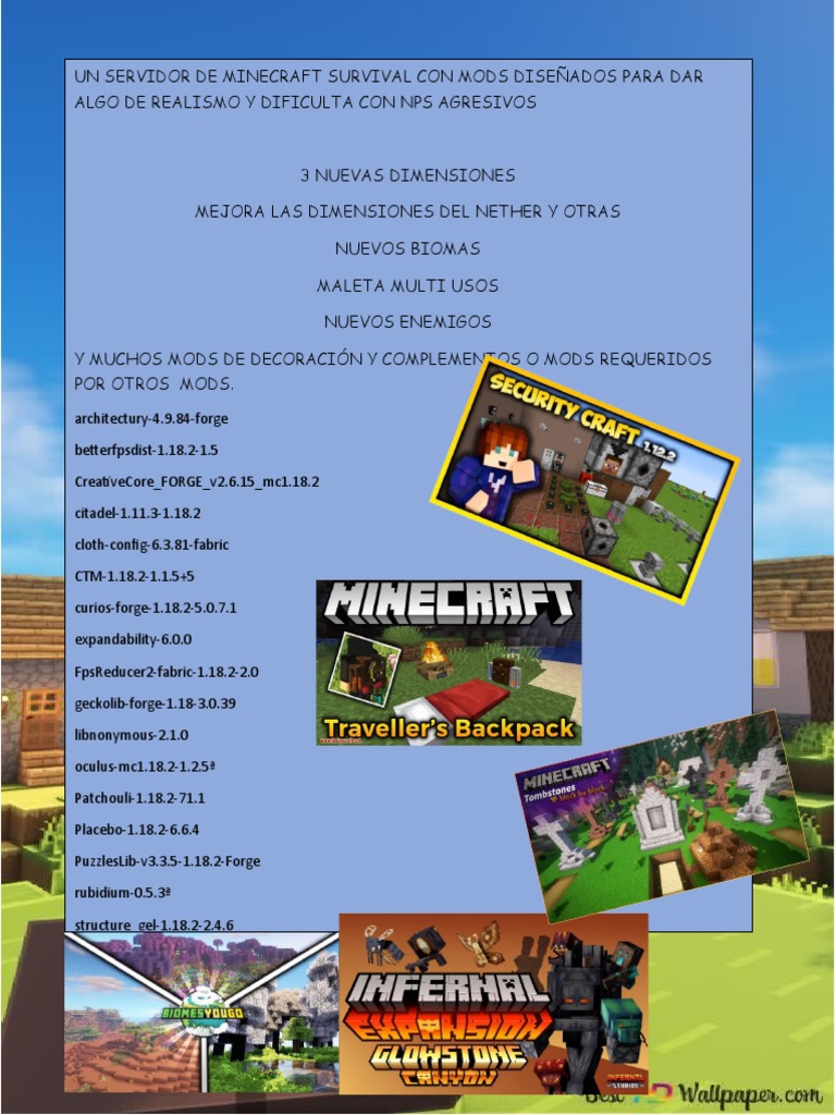 Catalogo Mods | PDF | Minecraft | Mochila