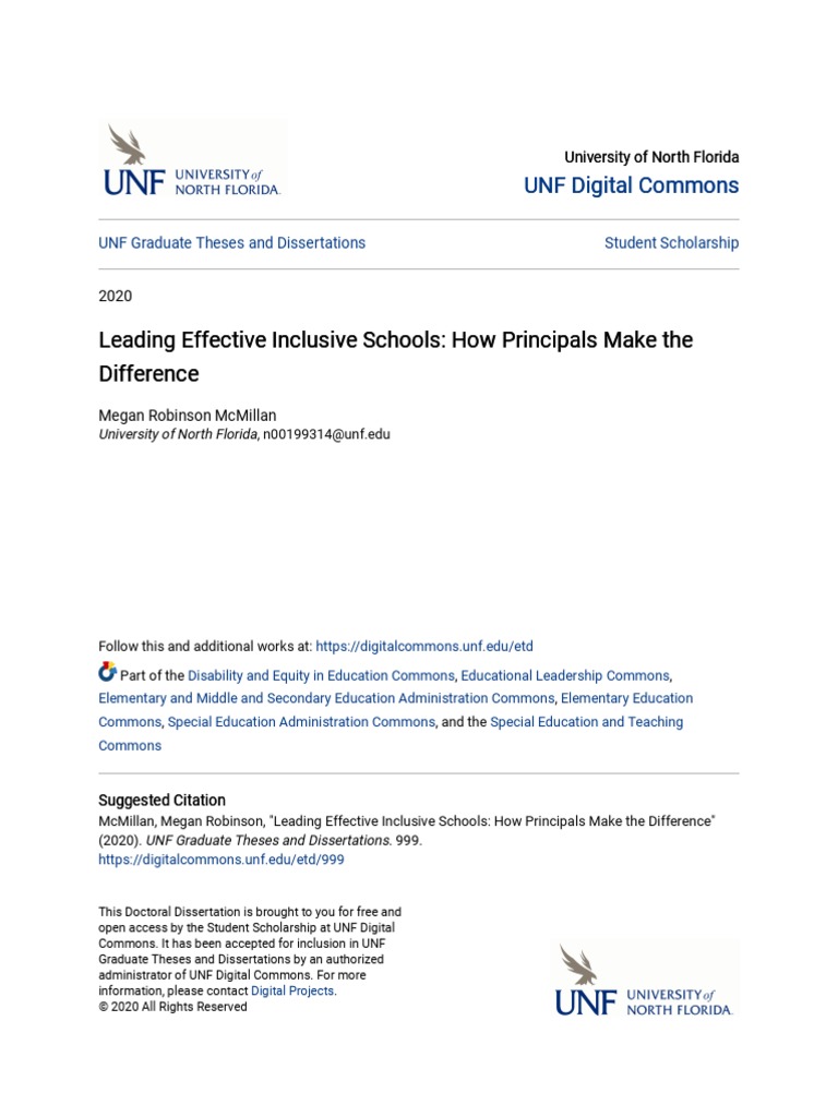 Leading Effective Inclusive Schools: How Principals Make The Leading ...