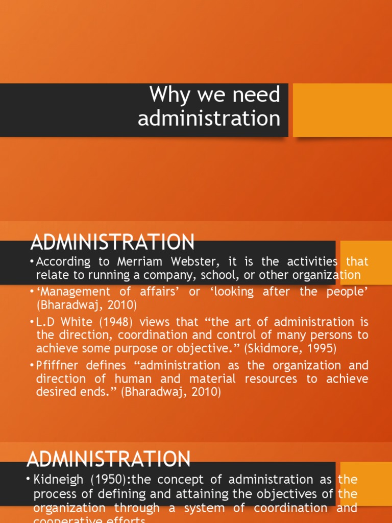 Why We Need Administration | PDF | Goal | Social Work