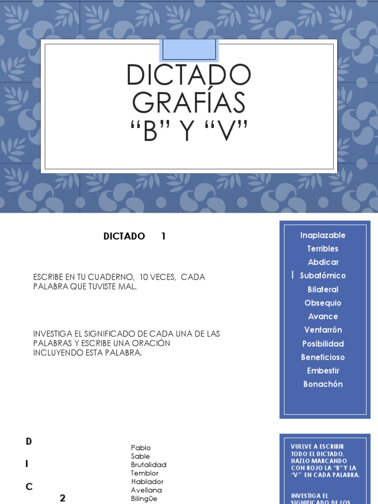 Dictado B y V | PDF