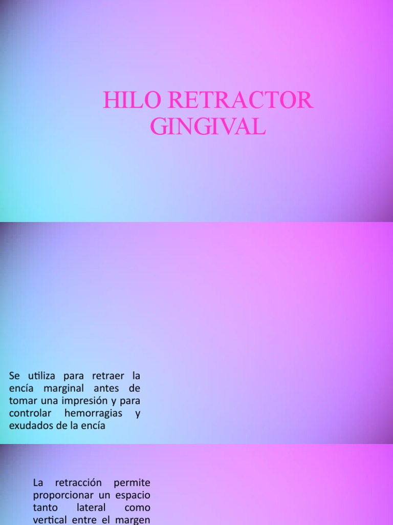 Hilo Retractor Gingival: Guía Clínica | PDF | Color