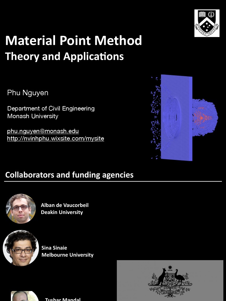 Material Point Method: Theory and Applica3ons | PDF | Finite Element Method | Continuum Mechanics