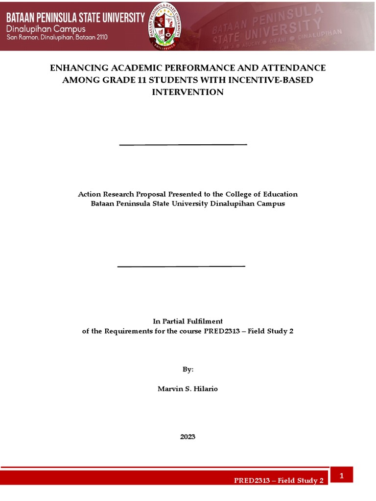 Enhancing Academic Performance and Attendance Among Grade 11 Students ...