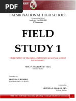 Field Study 1 PORTFOLIO TEMPLATE | PDF