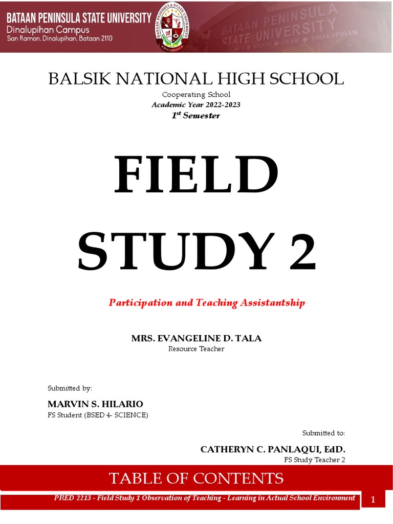 Hilario-Marvin S - FS2 - E-Portfolio-Final | PDF | Teachers | Learning