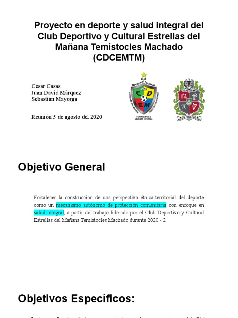 Proyecto en Deporte y Salud Integral | PDF