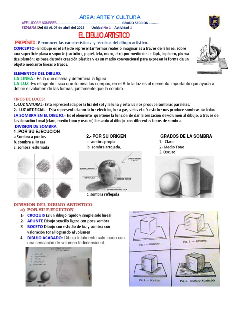Dibujo Artistico Arte Y Cultura Pdf Dibujo Sombra