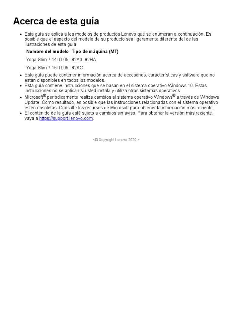 Yoga Slim 7-14ITL05, Yoga Slim 7-15ITL05 - Lenovo Support CL P2 | PDF