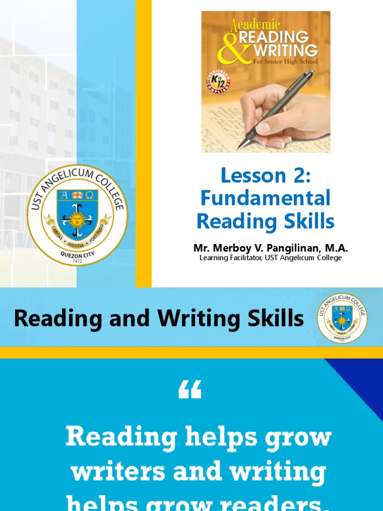 Lesson 2 Fundamental Reading Skills | PDF | Literacy | Speed Reading