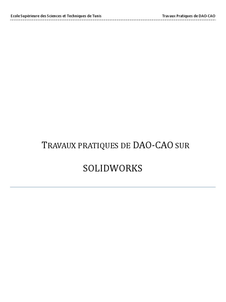 TP Solidworks | PDF | Conception assistée par ordinateur | AutoCAD