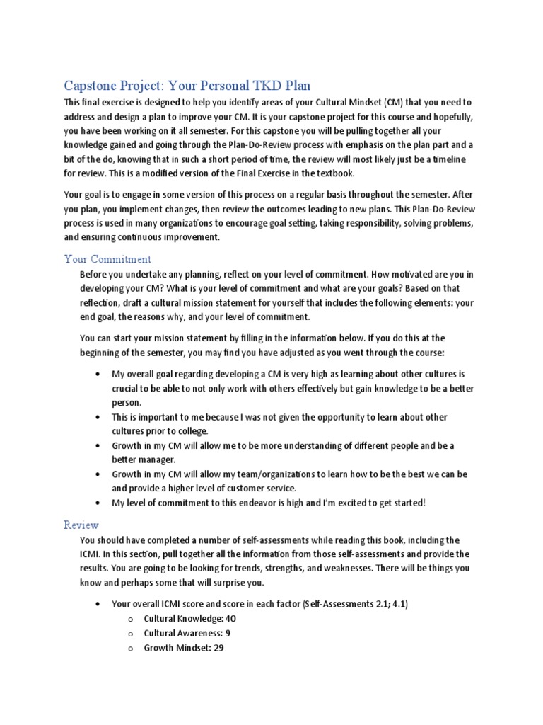 Ogl 350 Capstone Project 1 | PDF | Goal | Goal Setting