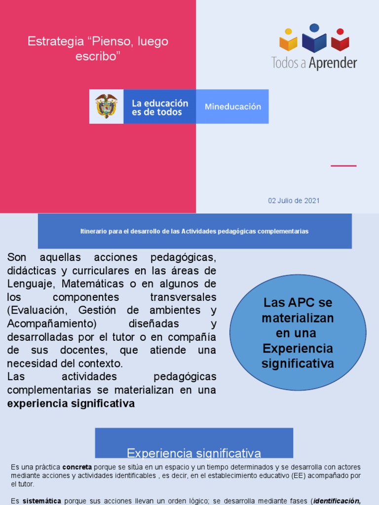 Estrategia Pienso, Luego Escribo | PDF | Aprendizaje | Pedagogía